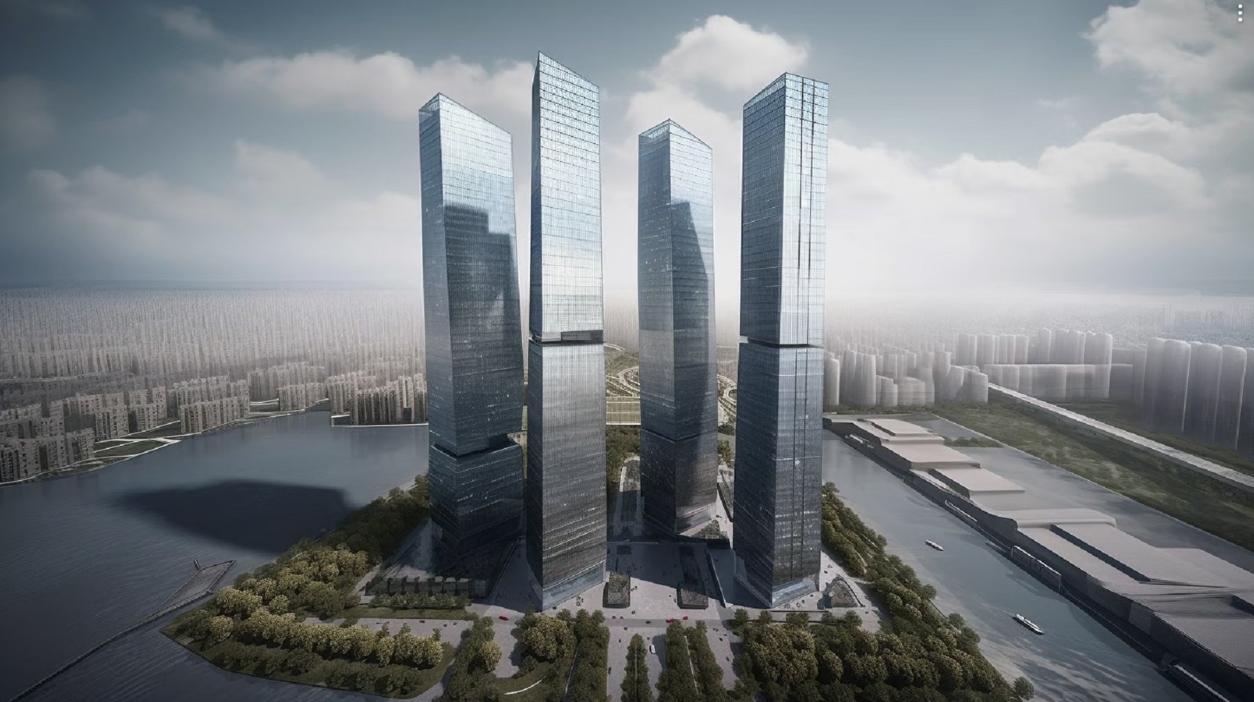 stable diffusion建筑鸟瞰风格lora模型-LUMIGO